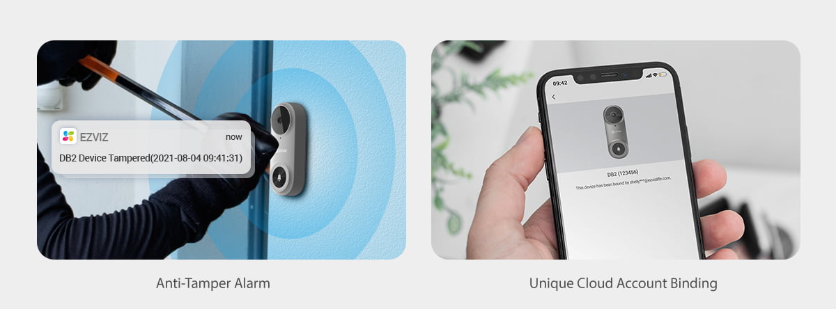 EZVIZ DB2 Pro Battery Video Doorbell 2K (5MP) - Stemar Shop